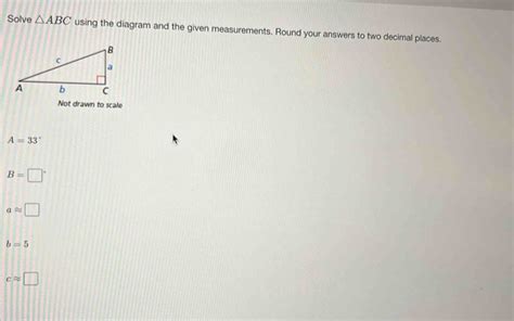 Solved Solve Abc Using The Diagram And The Given Measurements Round
