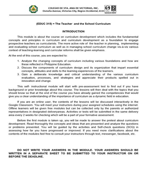 curriculum development module 1 1 pdf curriculum learning