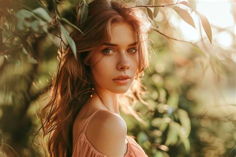 A Portrait Of Beautiful Girl In Fashion Dress Premium Ai Generated Image