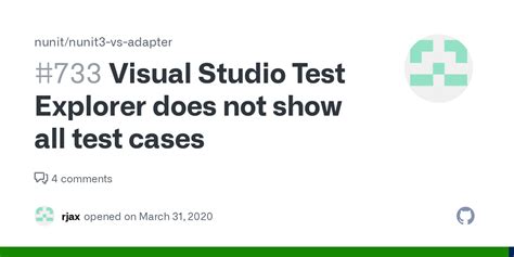 Visual Studio Test Explorer Does Not Show All Test Cases · Issue 733