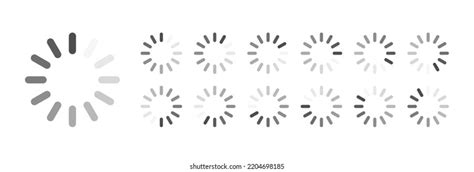 Circular Loading Buffering Icons Vector Video Stock Vector Royalty