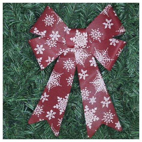 Kit Enfeite Árvore Natal Laço Vermelho Flocos De Neve Cm Leroy Merlin
