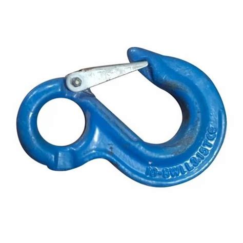 Blue And Red Weight Lifting Hooks Powder Coated Size Capacity 10ton