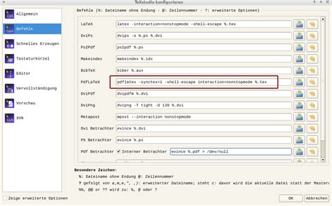 Wie Aktiviere Ich Shell Escape In Meinem Editor Texwelt