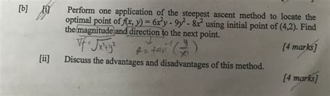 solved perform one application of the steepest ascent method