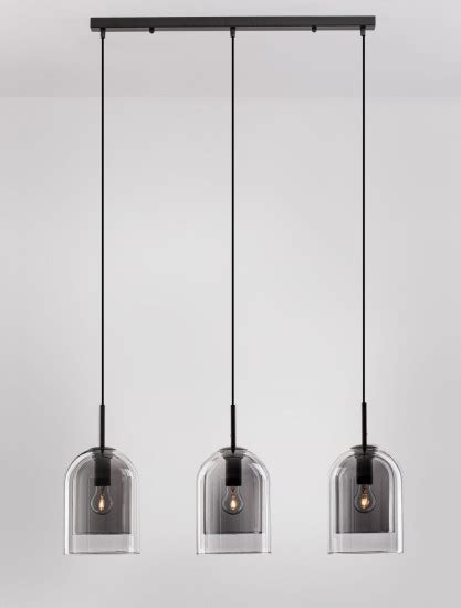 Nova Luce Velor 9236720 E27 Pendelleuchte Schwarz Rauchgrau