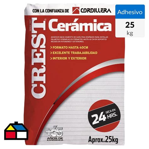Adhesivo Cerámico Adhesivo Alta Adherencia Piso Superficie Rígido 25 Kg