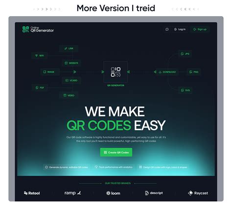 QR Code Generator SAAS Ui Ux Behance