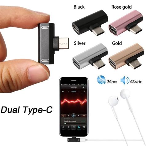 Ihbnep Fast Usb C Mini Metal Aux Splitter Audio Convertor Headphone