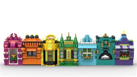 Lego Moc 11022 Rainbow Houses By Lenarex Rebrickable Build With Lego