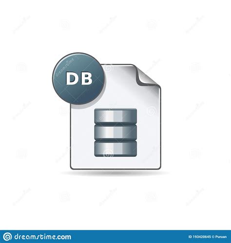 Color Icon Db File Format Stock Vector Illustration Of File