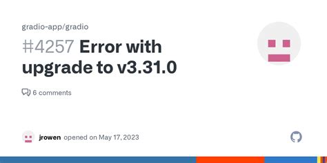 Error With Upgrade To V3310 · Issue 4257 · Gradio Appgradio · Github