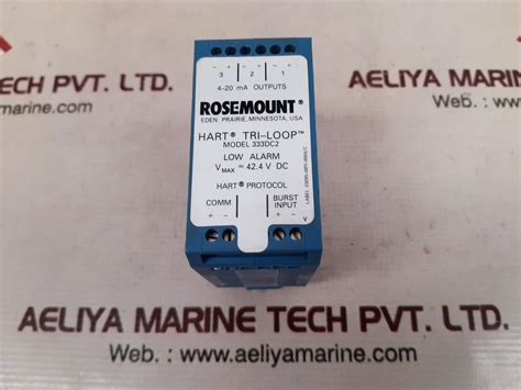 Rosemount 333dc2 Hart Tri Loop Tm Converter 424v Dc Aeliya Marine Tech