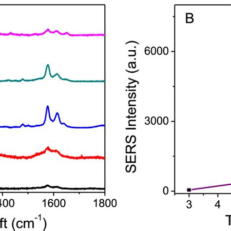 A The Sers Spectra Characterize The Sers Enhancement Of The 4 Mpy