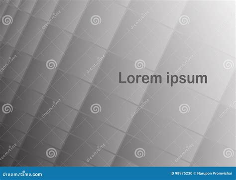 Grey Abstract Background With Text Stock Illustration Illustration Of Square Creative 98975230