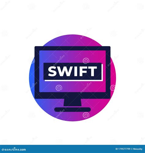 Swift Programming Vector Icon On White Stock Illustration