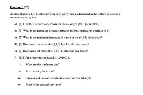 Solved Examples Of Error Correction Received Codeword