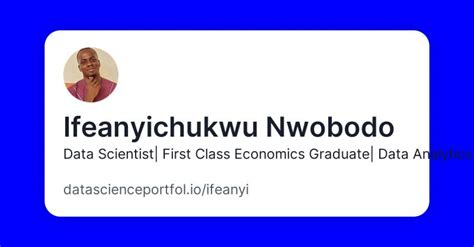 Ifeanyichukwu Nwobodo On Linkedin Ifeanyichukwu Nwobodo Data Portfolio