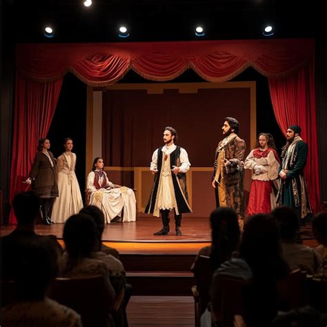 A Traditional Theater Performance With Actors Performing A Classic Play