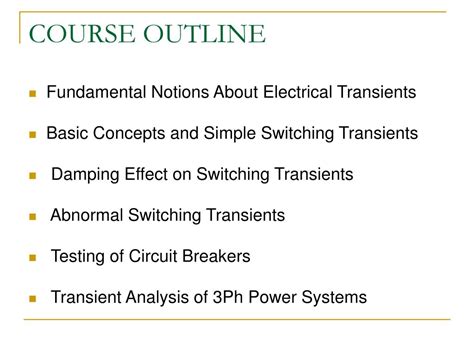 ppt electrical transients in power system powerpoint presentation