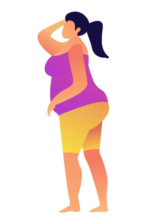 Ejemplo Gordo Del Vector De La Mujer Ilustración del Vector Ilustración de humano talla