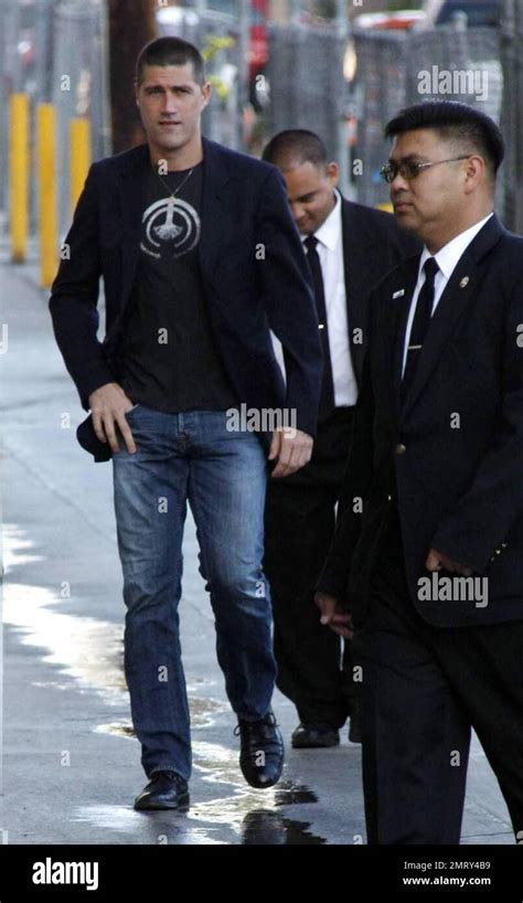 Lost Star Hunky Actor Matthew Fox Arrives For An Appearance On