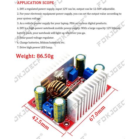 Dc 400w 15a升壓升壓轉換器恆流電源led驅動器85 50v轉10 60v電壓充電器升壓模塊 蝦皮購物