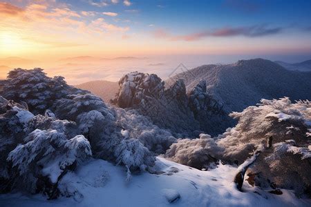 白雪覆盖的黄山景观高清图片下载 正版图片600334708 摄图网