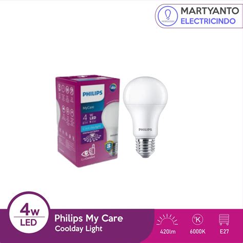Jual Lampu Led Bulb Philips My Care Watt Warna Putih Shopee Indonesia