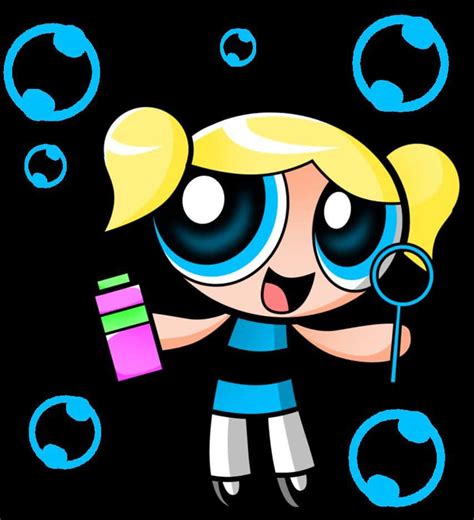 Download Powerpuff Girls Bubbles Blowing Bubbles Wallpaper