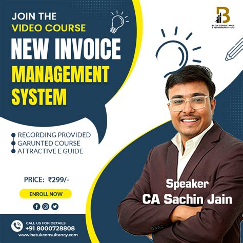 Join The Video Course On The New Invoice Management System By Ca Sachin