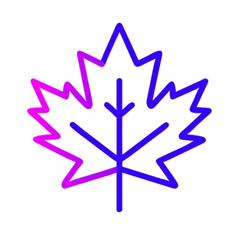 Premium Vector Maple Leaf Icon Outline Gradient