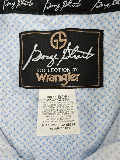George Strait Wrangler Collection Shirt Mens 2xl West Gem