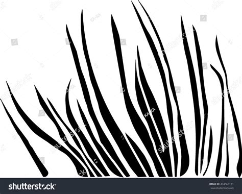 Hand Drawn Stylized Grass Black Color Stock Vector Royalty Free