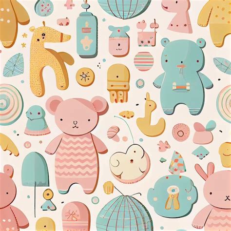 Premium Ai Image Baby Shower Accessories Beautiful Pattern