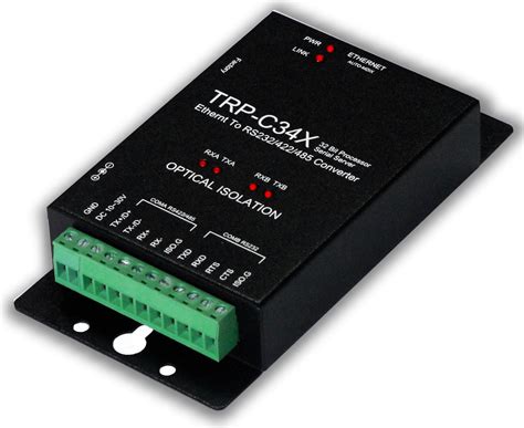 TRP C34X Ethernet to 1 RS 232 and 1 RS422 485 Optical Isolated Converter 鑫奕通科技有限公司