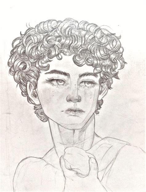 How To Draw Realistic Curly Hair Male