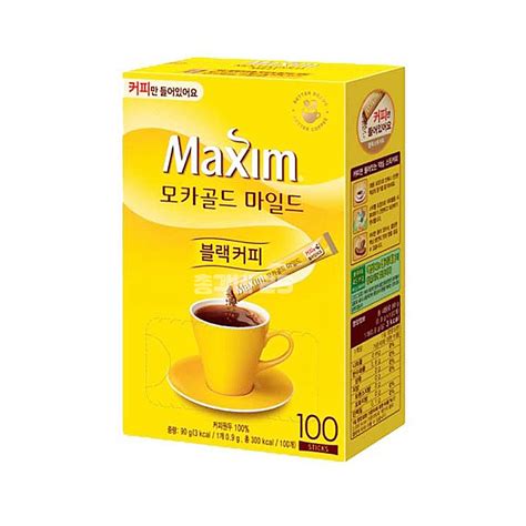 Maxim Mocha Gold Mild Black Coffee 100 Sticks Korean Coffee Shopee