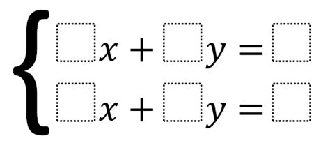 Create A System Of Two Equations Open Middle
