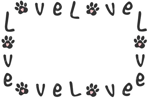 Premium Vector The Inscription Love And The Paw Print Of The Animal