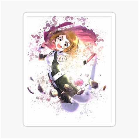 Ochaco Uraraka Poster Sticker For Sale By Notwar Redbubble