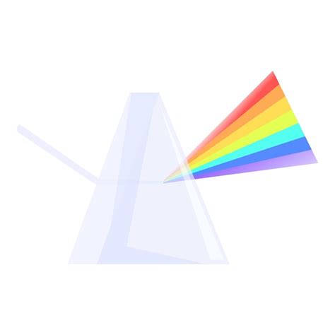 Premium Vector Triangular Prism Refracting Light Beam Creating