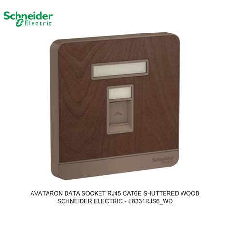 ListrikKita Com AVATARON DATA SOCKET RJ45 CAT6E SHUTTERED WOOD