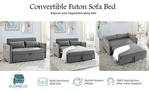 Muumblus 55 Pull Out Sofa Bed With Storage Convertible Sleeper