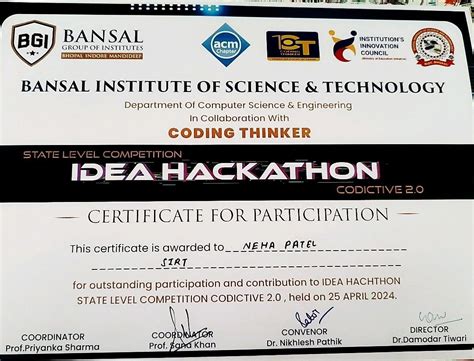 Finished Hackathon With Idea Hackathon Codictive 2o Neha Patel