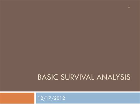 Basic Survival Analysis Pdf Cancer Diseases And Conditions