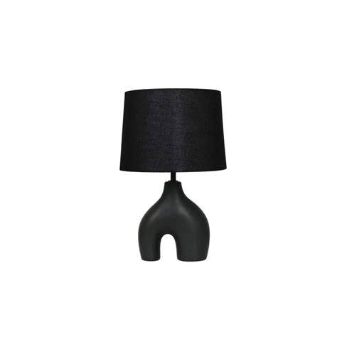 Decofurn Table Lamp U Shape Black Black Fabric Shade Decofurn Furniture