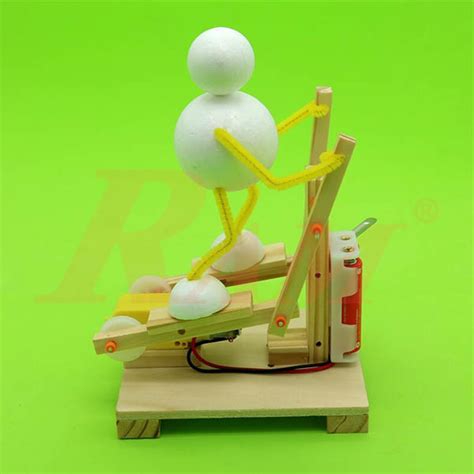 diy motor powered electric step elliptical machine science toy ram