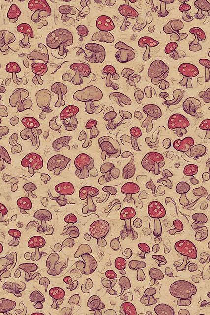 Download Generated To Mushrooms Template Royalty Free Stock