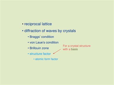 Ppt Understanding Wave Diffraction And Reciprocal Lattice In Crystal